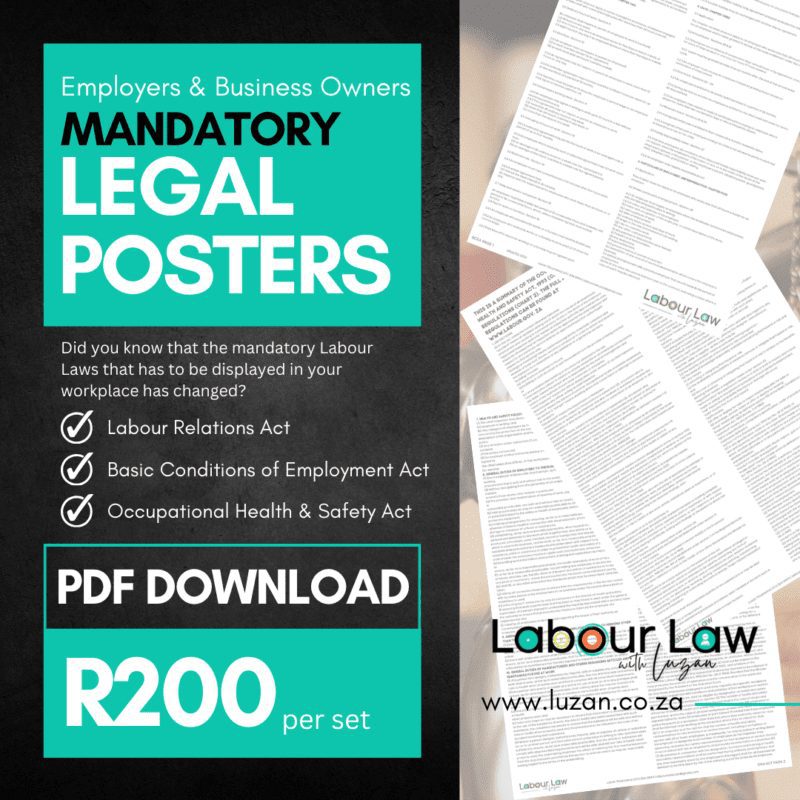 Downloadable Labour Law Posters for South African Businesses